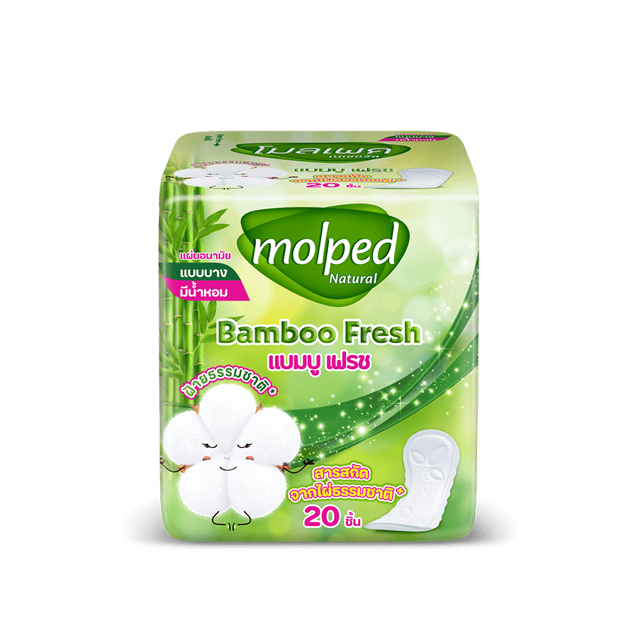 Molped Natural Bamboo Fresh Pantyliner | Products | Molped Thailand